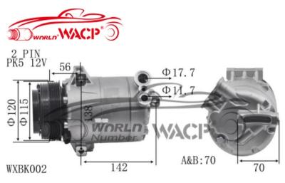 China PXE16 5PK Variable Displacement Compressor For Buick Lacrosse 2.4 WXBK002 for sale