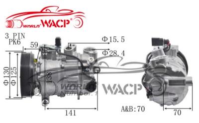 China 4GD820803M 4GD260805E Auto Air Compressor For Audi A6/Q7 For VW 2.5/3.0 C7PA WXAD033 for sale