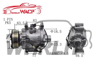 China TRSA063570 Auto Air Conditioner Compressor 2010-2013 For Honda Brio WXHD066 for sale
