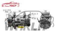 China RC.600.082 Car Air C Compressor For SD6C12 CITROEN C4 C4 LOUNGE ADAPTAÇÃO PEUGEOT 307/208 WXPG009 for sale