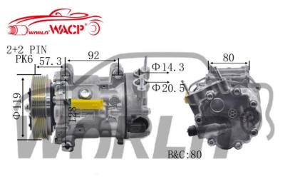 China 1309 Automobile Air Conditioning Compressor For Peugeot407 3008 4008 WXPG017 for sale