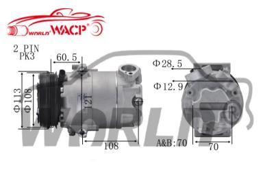 China RC.600.108 5U0820803K AC.100.1758 Car AC Compressor For Volkswagen Fox Voyage WXVW045 for sale