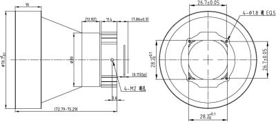China FWD-75 75mm F1.2 1280×1024@12μm LWIR Motorized Zoom Lens with 8-12 μm Wavelength for Thermal Imaging for sale