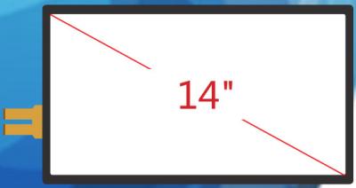 China 14 Inch 10 Point Projected Capacitive Touch Panel , 5V Adjustable And USB Interface for sale
