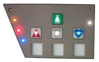 China Polyester Embossed Push Button Membrane Switch Touch Panel With Graphic Overlays for sale