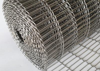 China 304 Stainless Steel Wire Mesh Chain Link Conveyor Belt 0.8-3.0mm Wire 10mm-3m Width for Chocolate Machines for sale