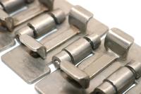 China 302 Stainless Steel Driven Roller Flat Top Chain Slat - 86% Open Mesh, USDA Accepted for Food Processing for sale