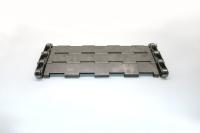 China 302 Stainless Steel Driven Roller Flat Top Chain Slat - 86% Open Mesh, USDA Accepted for Food Processing for sale