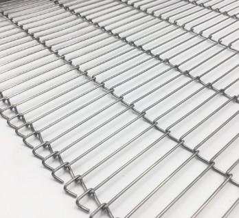 China 304 Stainless Steel Flat Flex Wire Mesh Conveyor Belt 100-400mm Width with 4-20mm Pitch for Food Processing for sale