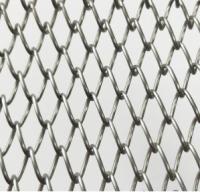 China Galvanised Stainless Steel Chain Link Diamond Mesh Steel Plate for Conveyor Belts for sale