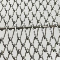 China Galvanised Stainless Steel Chain Link Diamond Mesh Steel Plate for Conveyor Belts for sale