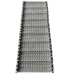 China 1mx0.6m Metal Diamond Mesh Steel Wire Conveyor Belt for sale