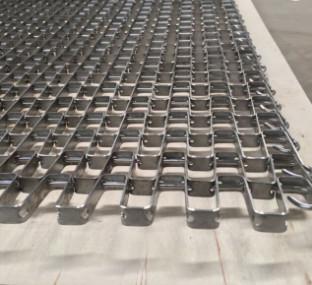 China 304 Stainless Steel Flex Weave Square Wire Mesh Conveyor Belt 20-200cm Width with 1.2mm Thickness for Industrial Applications for sale