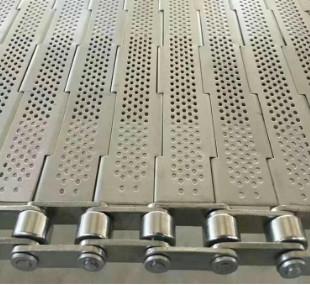 China SUS304 Stainless Steel Perforated Chain Plate Conveyor Belt 0.38x5m for Food Industry for sale