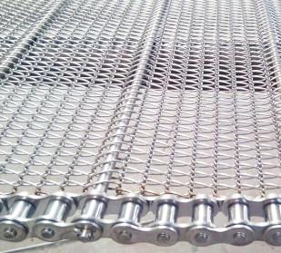 China 400mm 500mm Stainless Steel Wire Mesh Conveyor Belt with Chain Drive for Industrial Applications for sale