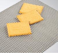 China Rolled 4x8 Steel Galvanized Diamond Mesh Wire Conveyor Belts for Biscuit Baking Ovens with 1.2-1.5mm Wire Diameter for sale