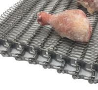China Flat Wire Herringbone Conveyor Belt 19.05-38.1mm Pitch for Bread Cooling Industry for sale