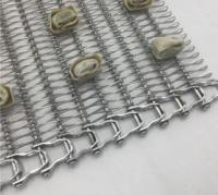 China Flat Wire Herringbone Conveyor Belt 19.05-38.1mm Pitch for Bread Cooling Industry for sale