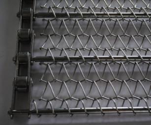 China Stainless Steel Spiral Wire Conveyor Belt for Continuous Furnace - 1.0-3.0mm Wire, 750-1150°C Temperature Range for sale