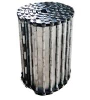 China Hinged Stainless Steel Slat Chain Conveyor Belt 1m x 0.5m for Chip Handling with Large Load Capacity for sale
