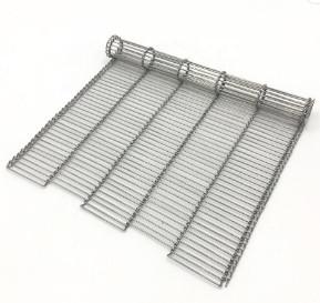 China SUS302 Stainless Steel Flexible Metal Mesh Conveyor Belt 1.0-2.0mm Thickness Custom Mesh Size DIN JIS Standard for sale