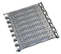 China Stainless Steel Punched Wire Mesh Conveyor Belt with Chain Plate & Baffle - Custom Sizes Available for Food Processing & Industrial Applications for sale