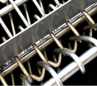 China Stainless Steel Spiral Wire Mesh Drying Conveyor Belt 0.2-4m Width for Peanut Processing for sale