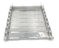 China Stainless Steel Chain Plate Belt Conveyor 2500mm Length 200mm Width with 0.18KW Adjustable Speed Motor for sale