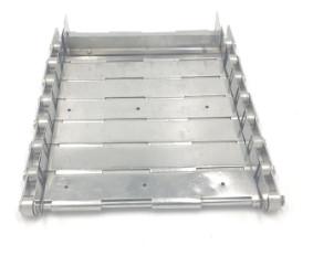 China Stainless Steel Chain Plate Belt Conveyor 2500mm Length 200mm Width with 0.18KW Adjustable Speed Motor for sale