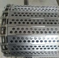 China Perforated 430 Stainless Steel Chip Conveyor Chain Plate Belt - 2000°C Heat Resistant, Custom Sizes Available for sale
