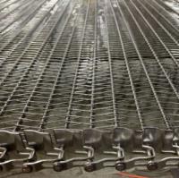 China SS201 Stainless Steel Double Balanced Spiral Grid Conveyor Belt 19.05-38.1mm Pitch 2-3mm Thickness for sale