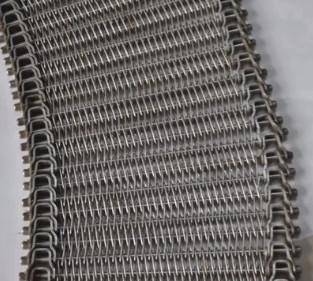 China Stainless Steel 304/316 Metal Chain Spiral Dutch Weave Mesh Conveyor Belt with 1.0-2.0mm Wire Diameter and 5-30mm Spiral Pitch for sale