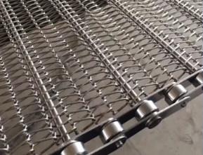 China Stainless Steel Modular Wire Chain Mesh Conveyor Belt 200-4000mm Width with 19.05-101.6mm Chain Pitch for sale