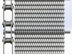 China 1mm Stainless Steel Eye Flex Conveyor Belt - Heavy Duty Metal Mesh for -150°C to 1150°C Applications for sale
