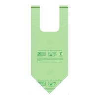 China Compostable Biodegradable Kitchen Trash Bags Custom With T Shirt Handle for sale