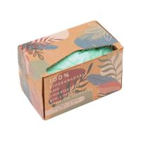 China Wave Top Handle Compostable Garbage Bags Non Toxic With Retail Dispenser Box for sale