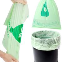 China Customizable Compostable Drawstring Garbage Bags With Retail Dispenser Box for sale