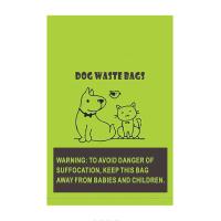 China Flat Top Biodegradable Dog Poop Bags With Handles Dispenser Box Packed Rolled for sale