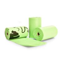China 100% GMO Free Renewable Cornstarch Dog Poop Bags Flat Top Leak Proof for sale