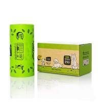 China Biodegradable Compostable Dog Poop Bags Eco Friendly Tie Handle Poop Bags for sale