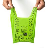 China Biodegradable Compostable Dog Poop Bags Eco Friendly Tie Handle Poop Bags for sale