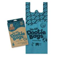China Eco Friendly Tie Handle Compostable Dog Poop Bags Dispenser Box Block Packed for sale