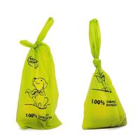 China Biodegradable Tie Handle Dog Poop Bags Compostable Dog Waste Bags for sale
