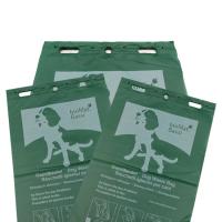 China Blocked Wicketed Compostable Dog Poop Bags Cornstarch Biodegradable Pet Waste Bags for sale