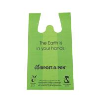 China Rolled Compostable Retail T Shirt Bags For Shops Market Stalls Convenience Stores for sale