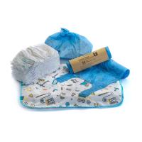 China Tie Handle Compostable Nappy Sacks Rolled Pack Non Toxic Harmless for sale