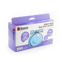 China Tie Handle Compostable Nappy Sacks Eco Friendly Biodegradable Nappy Bags for sale