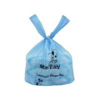 China Retail Box Packed Compostable Tie Handle Nappy Sacks Customized for sale