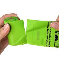 China Customizable Flat Top Compostable Pet Waste Bags Retail Box Packed for sale