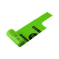 China T Shirt Handle Compostable Garbage Bags Biodegradable Classic Paper Wrap Rolled for sale